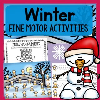 Snowflake Hop - Winter Gross Motor Game - Pink Oatmeal