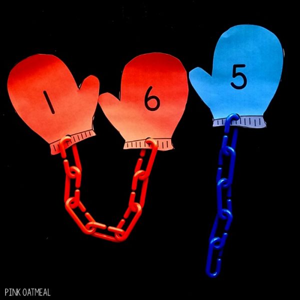 Winter Fine Motor Activities - Pink Oatmeal