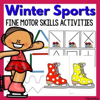 Snowflake Hop - Winter Gross Motor Game - Pink Oatmeal