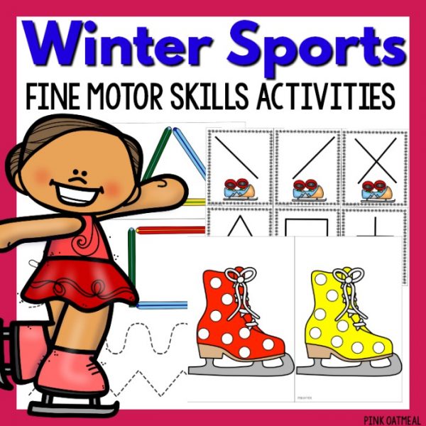 Winter Games Fine Motor Activities - Pink Oatmeal
