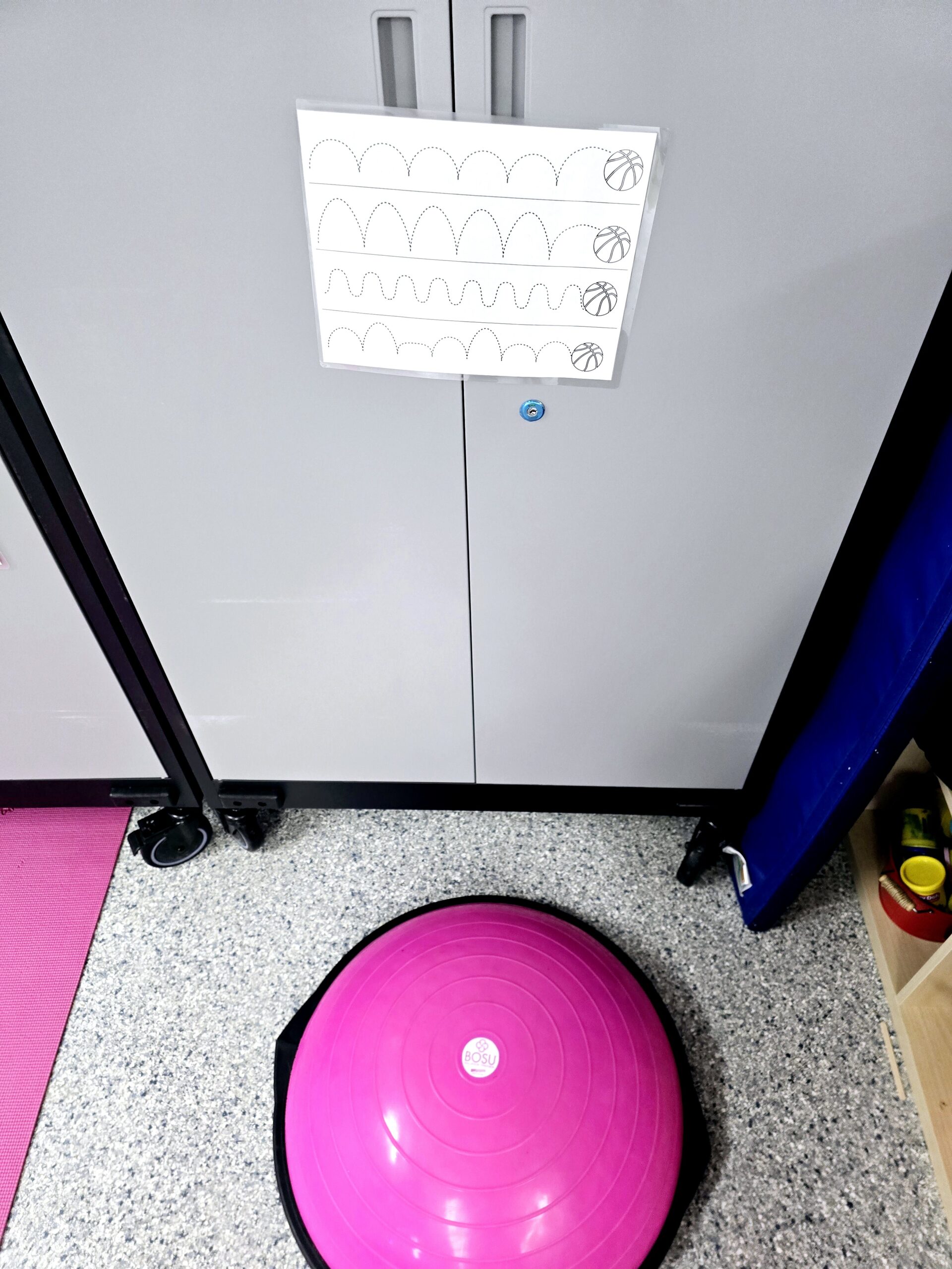 Basketball Motor Stations - Pink Oatmeal