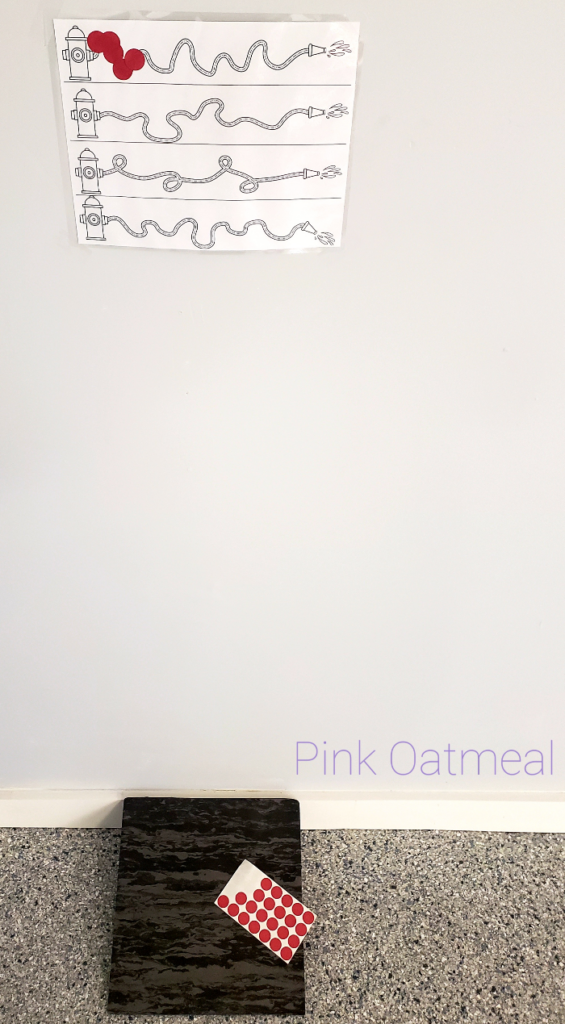 Fire Safety Gross Motor and Fine Motor Activities - Pink Oatmeal