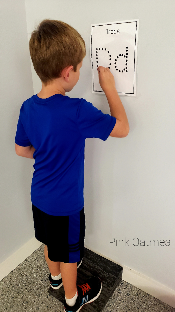 Alphabet Gross Motor and Fine Motor Activities - Pink Oatmeal